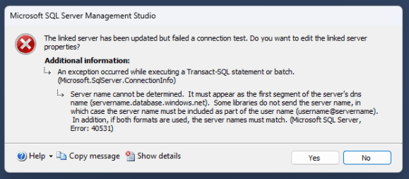 Legacy Problems for a Modern Solution: Establishing a Linked Server ...